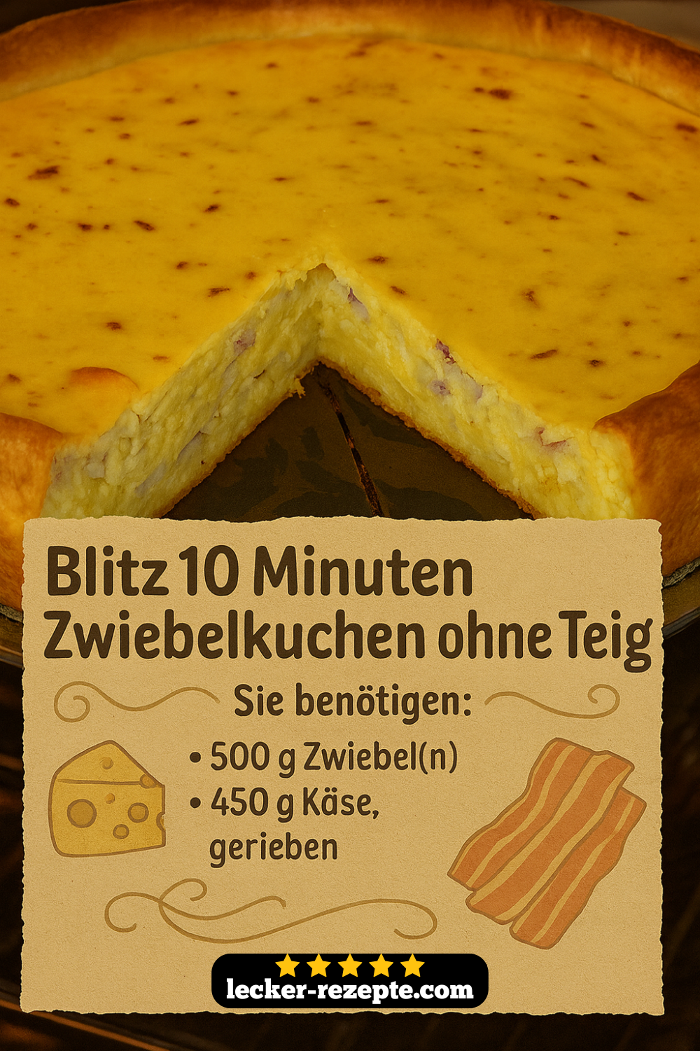 Blitz-Zwiebelkuchen ohne Teig – in 10 Minuten unglaublich lecker ...